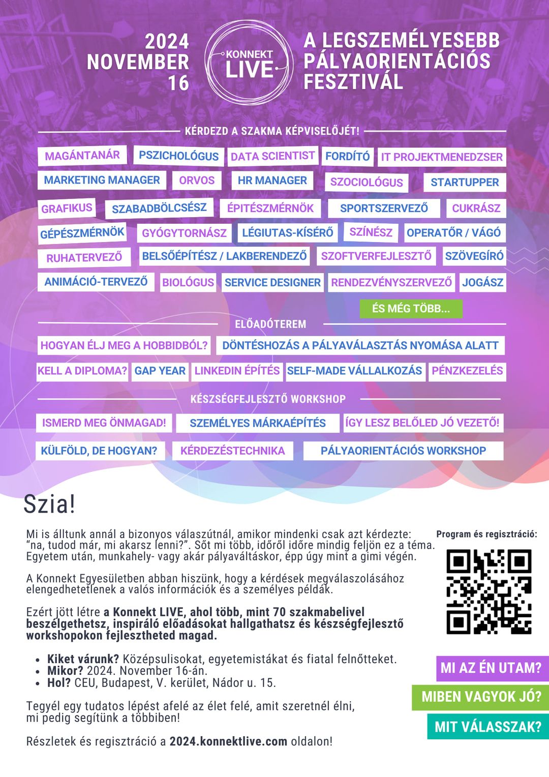 Konnekt LIVE Pályaorientációs Fesztivál - Dunaújvárosi Egyetem ...